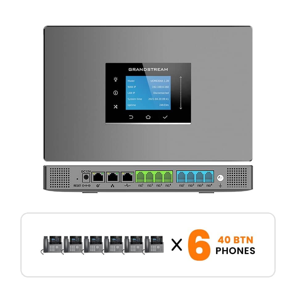 Grandstream Phone System Kits with 40-Button GRP2615 Phones