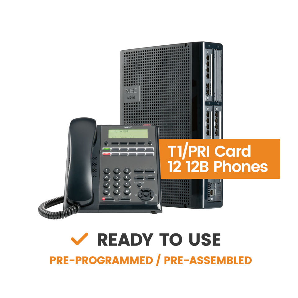 NEC SL2100 T1/PRI System Kit with (12) 12-Button Phones